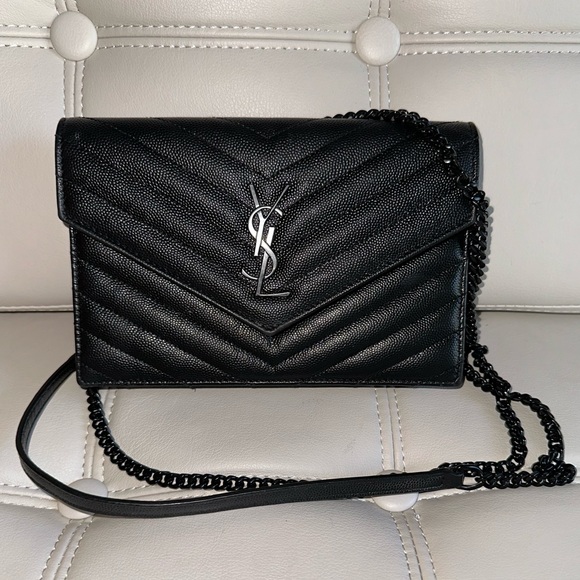Yves Saint Laurent | Bags | Ysl Monogram Small Wallet On Chain In ...